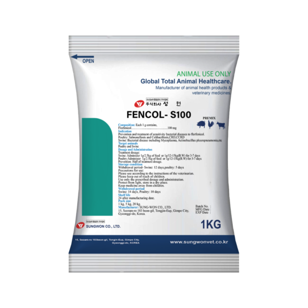 Fencol S100 - Premix antibiotic Florfenicol 10% - Unitek